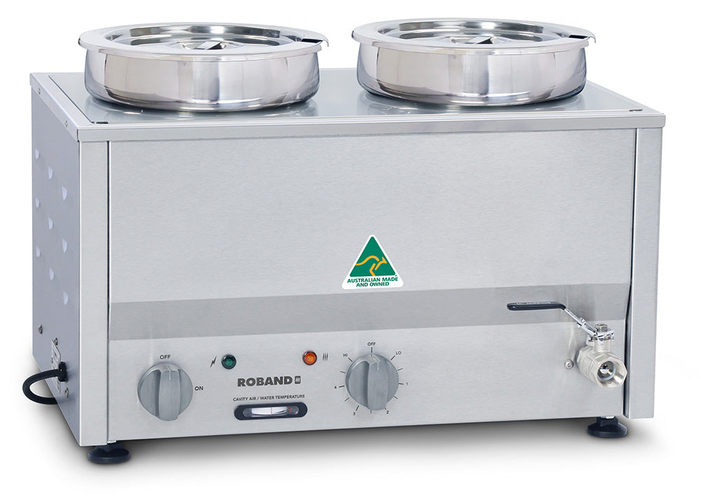 Roband Countertop Bain Marie (x2 200mm Round Pots)– CE Catering Equipment