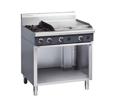 Gas Cooktop, 900mm, 6 burners/Griddle,open cabinet base– CE Catering ...