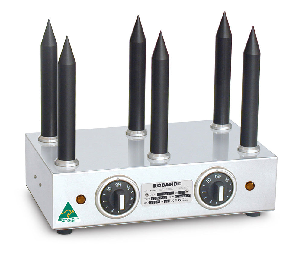 Roband Hot Dog Bun Warmer With 6 Teflon Bun Spikes– CE Catering Equipment