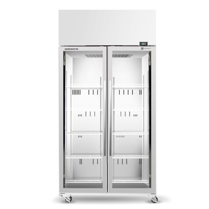 SKOPE-SKT1000N-A 2 glass door Upright chiller,white,R290,Connect, 1130 ...