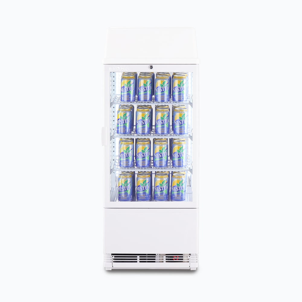 Counter Top Chiller, 4 side glass, 78 litres, LED lights, light box– CE ...