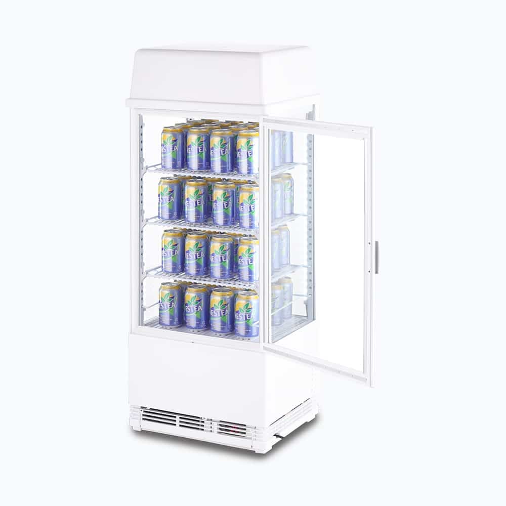 Counter Top Chiller, 4 side glass, 78 litres, LED lights, light box– CE ...